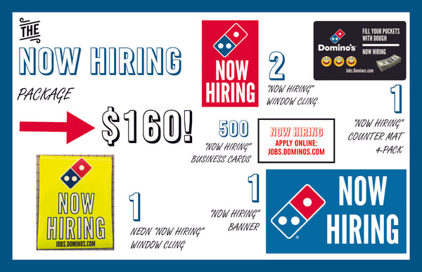 "NOW HIRING!" PACKAGE | DDDomino's