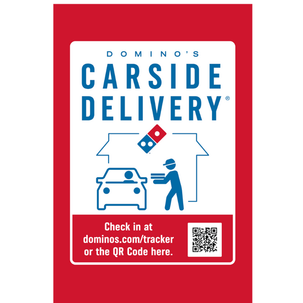 Carside Delivery with QR Code - Parking Lot Pole Signs - 12 x 18 ...