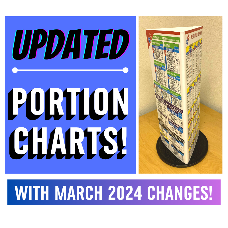 3-SIDED PORTION CHART - 9" X 27" | DDDomino's