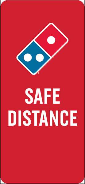 Floorboard Safe Distance Decal 5-Pack | DDDomino's