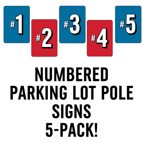 Parking Space Numbers 5-Pack | DDDomino's