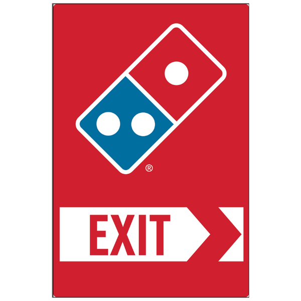 Exit - Parking Lot Pole Signs - 12 x 18 | DDDomino's