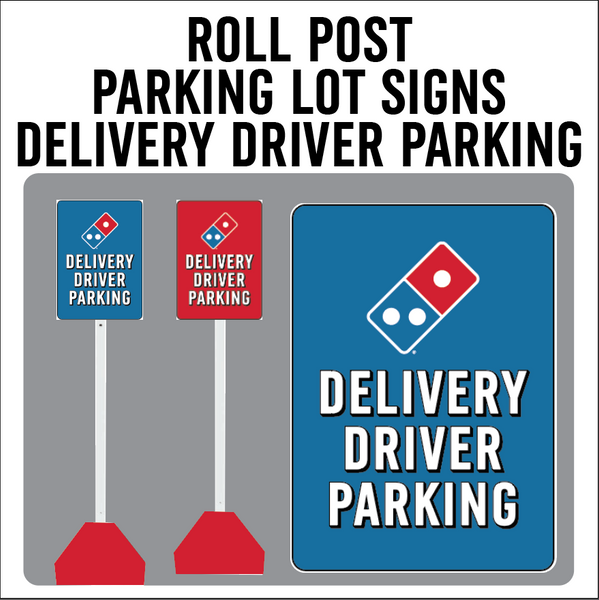 REFLECTIVE - Carside Delivery - Roll Post Signs - Delivery Driver Park ...